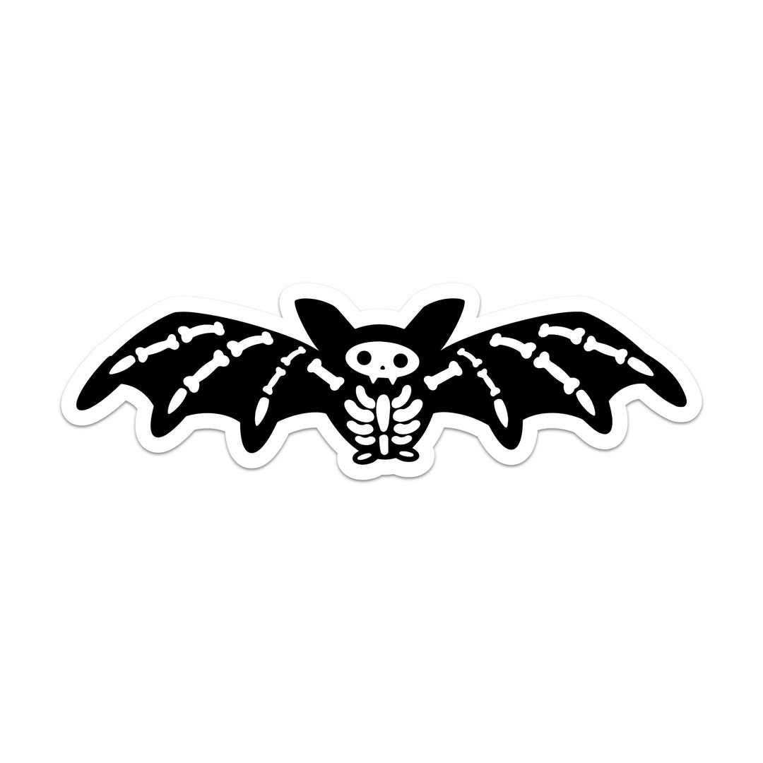 Bat Skeleton Sticker - Etsy