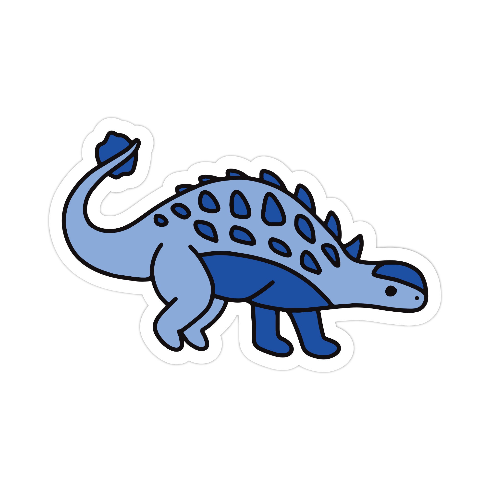 Blue Dino Ankylosaurus Sticker - Etsy