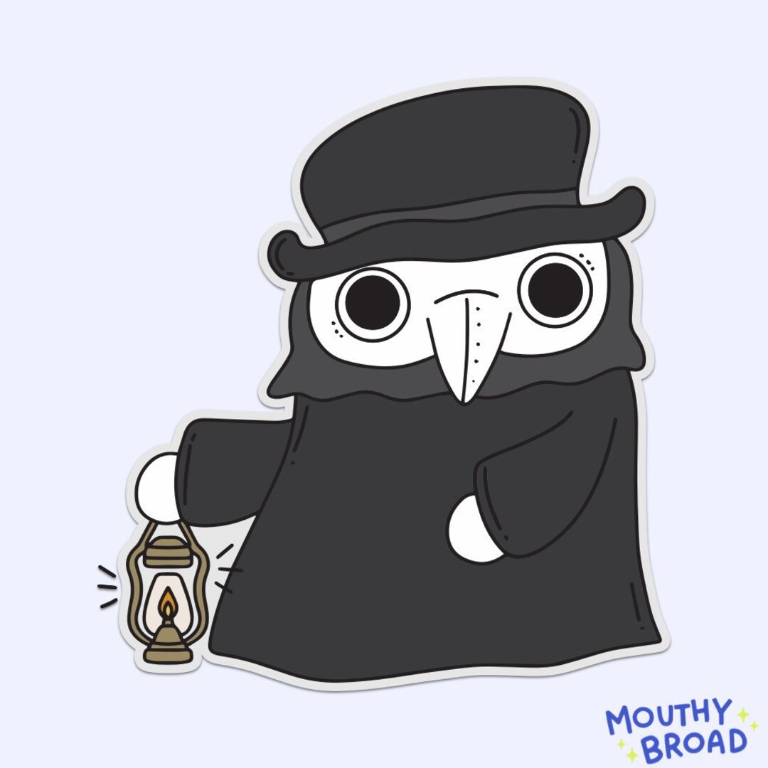 Plague Doctor Spooky Cute Vinyl Sticker - Etsy