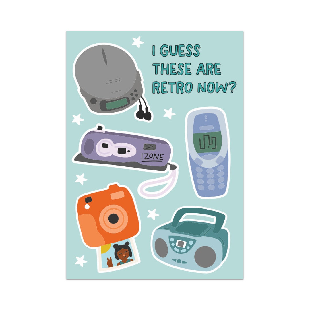 I Guess These Are Retro Now Sticker Sheet - Etsy