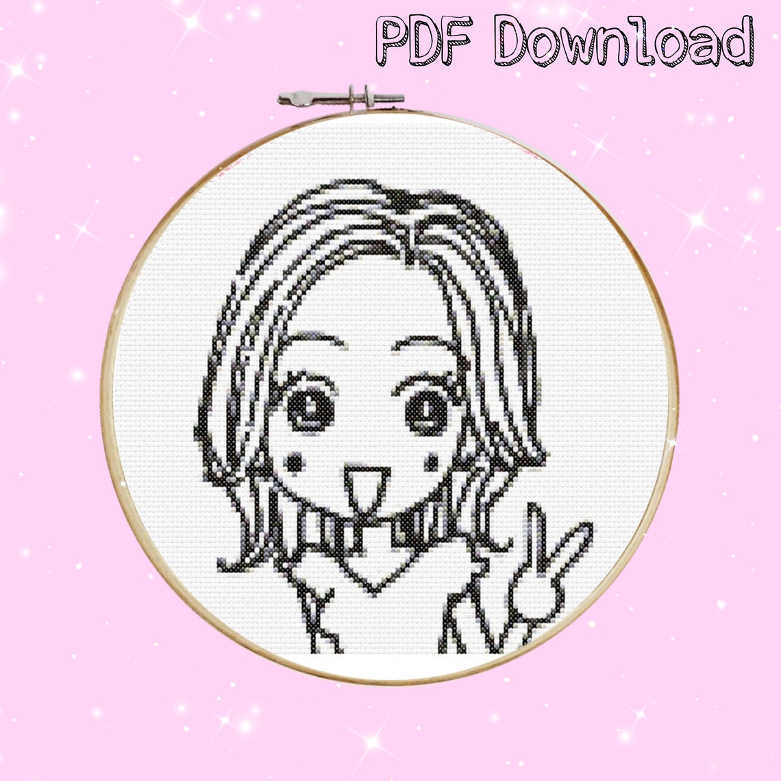 Hachi Nana Anime Cross Stitch Pattern Embroidery PDF Printable Ai ...