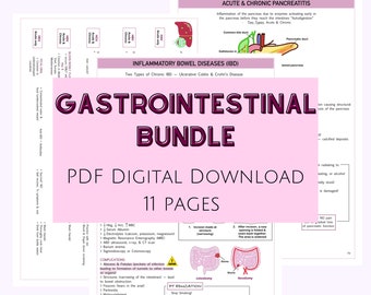 Gastrointestinal Bundle Nursing Study Guide GI Bundle - Etsy
