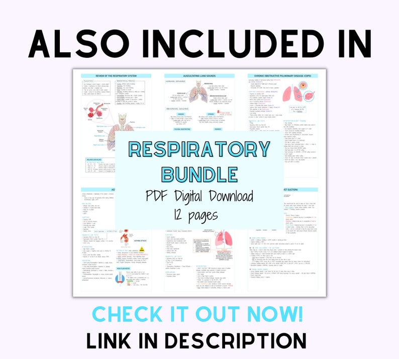 Chest Tubes, Respiratory Nursing Notes, Nursing Study Sheet ...