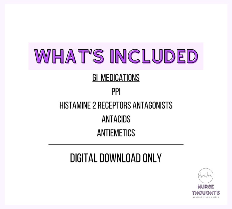 Gastrointestinal System & Diseases, GI Nursing Notes, Pharmacology ...