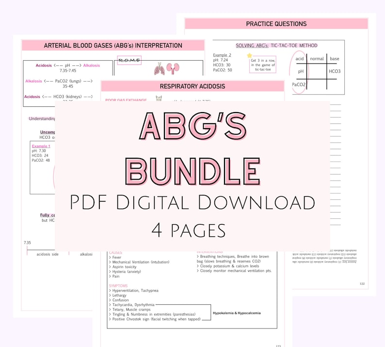 Arterial Blood Gases, Acid-base Balance, ABG Interpretation, Nursing ...