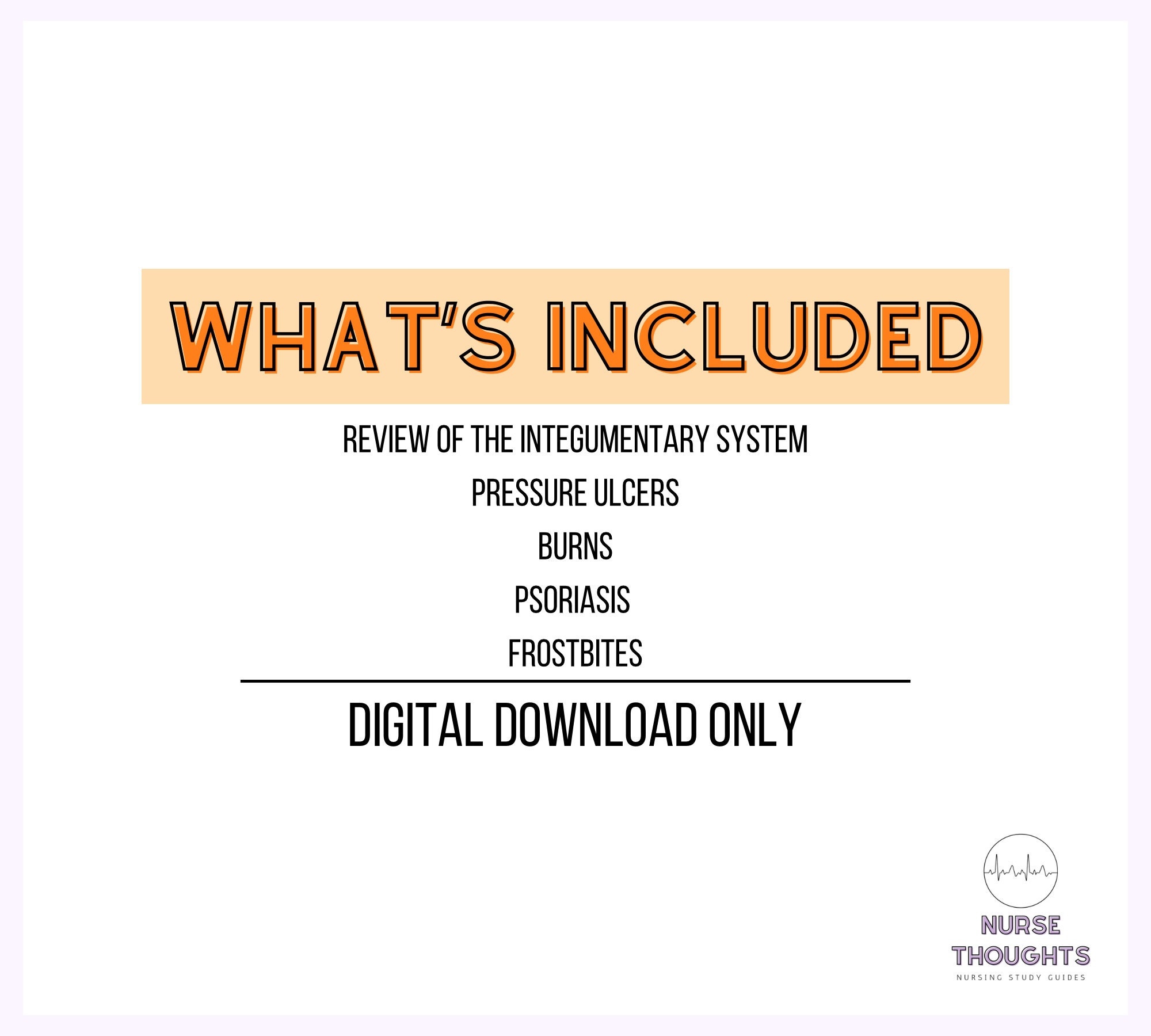 Integumentary Bundle, Skin Disorders, Burn Notes, Med Surg Bundle ...