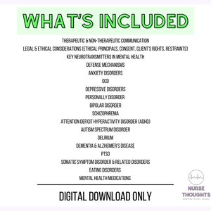 Psychiatric Mental Health Bundle Nursing Study Guides - Etsy