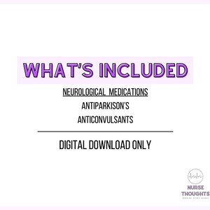 Neurological Bundle Notes, Pharmacology Bundle, Neurological ...