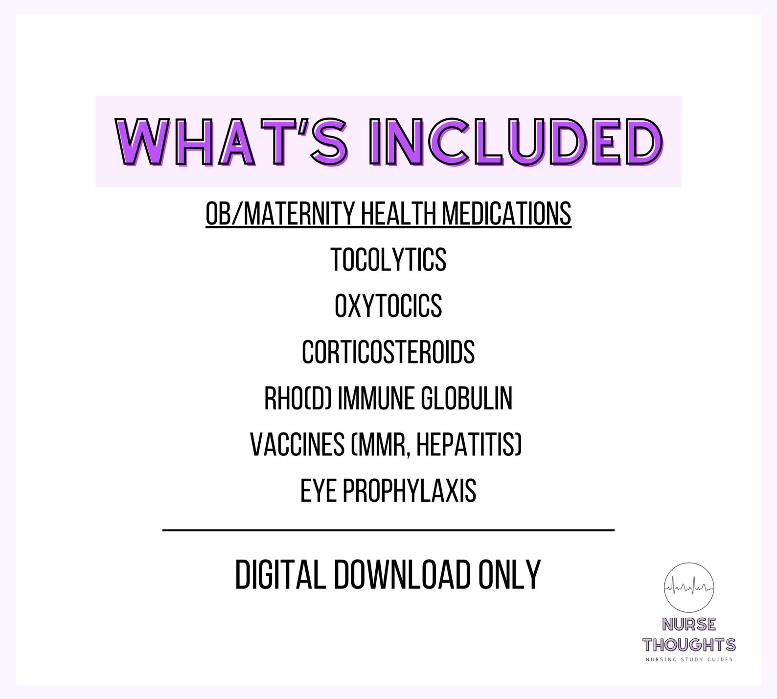 OB Maternity Medications, Pharmacology Nursing Notes, OB Medications ...