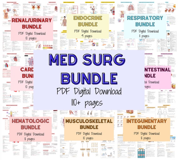 Med Surg Bundle Med Surg Study Guide Bundle Nursing Notes - Etsy