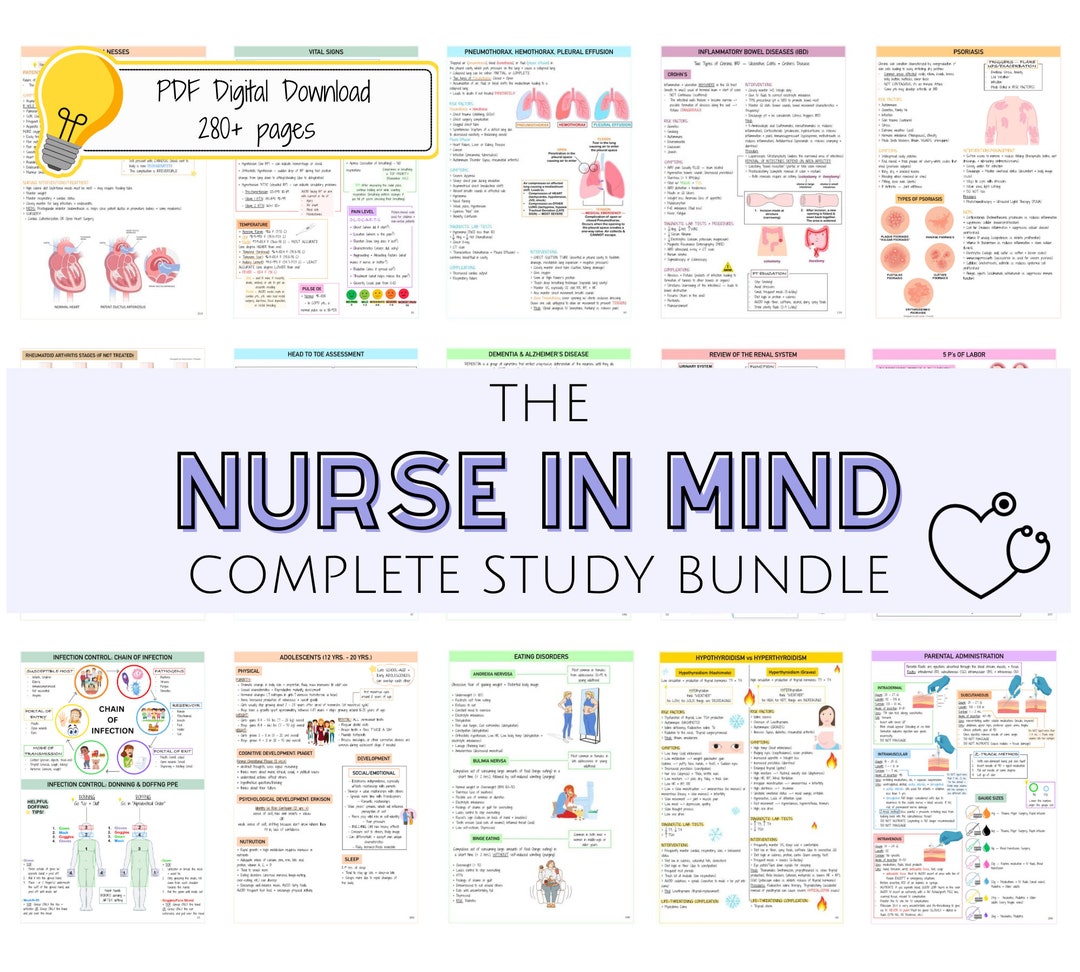 Nurse in Mind Complete Study Bundle Nursing Notes Nursing - Etsy