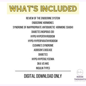 Endocrine System & Diseases Endocrine Bundle Nursing Study - Etsy