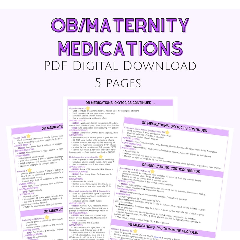 Maternity Study Guide - Etsy