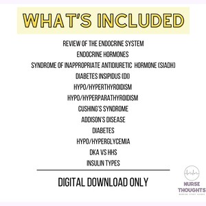 Endocrine System & Diseases, Endocrine Bundle, Nursing Study Guides ...