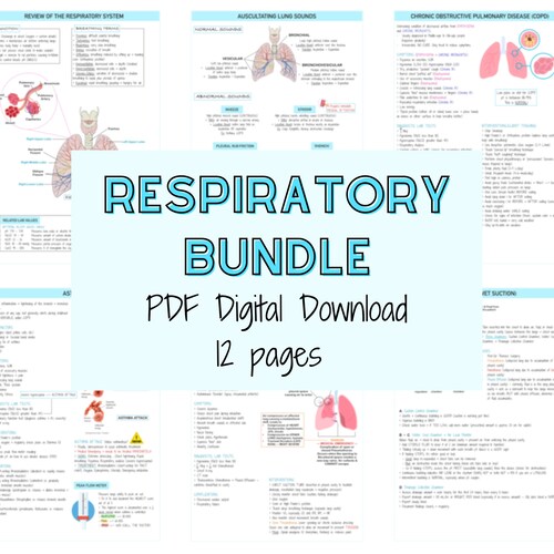 Respiratory System and Disease Med Surg Med Surg Nursing - Etsy