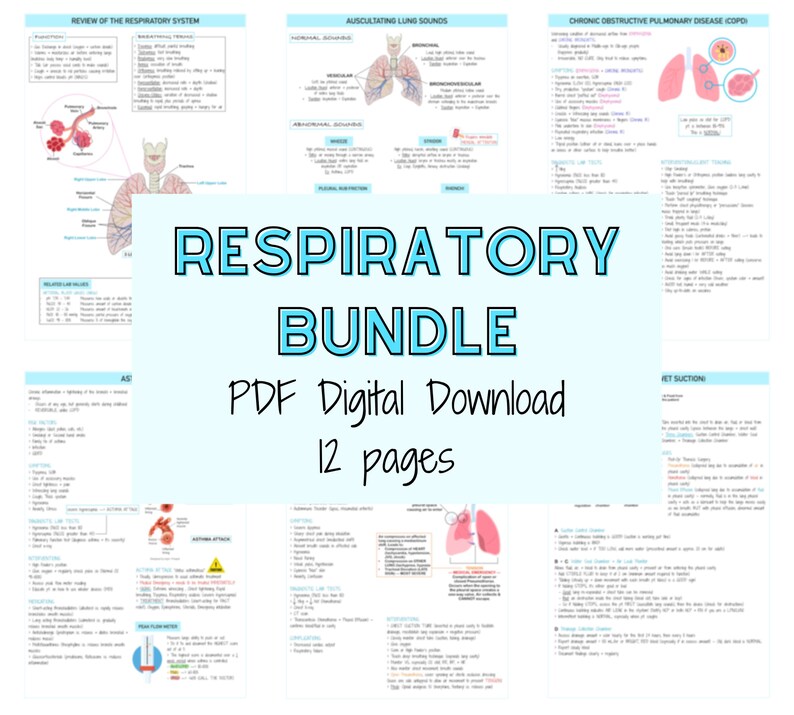 Respiratory System and Disease Med Surg Med Surg Nursing - Etsy