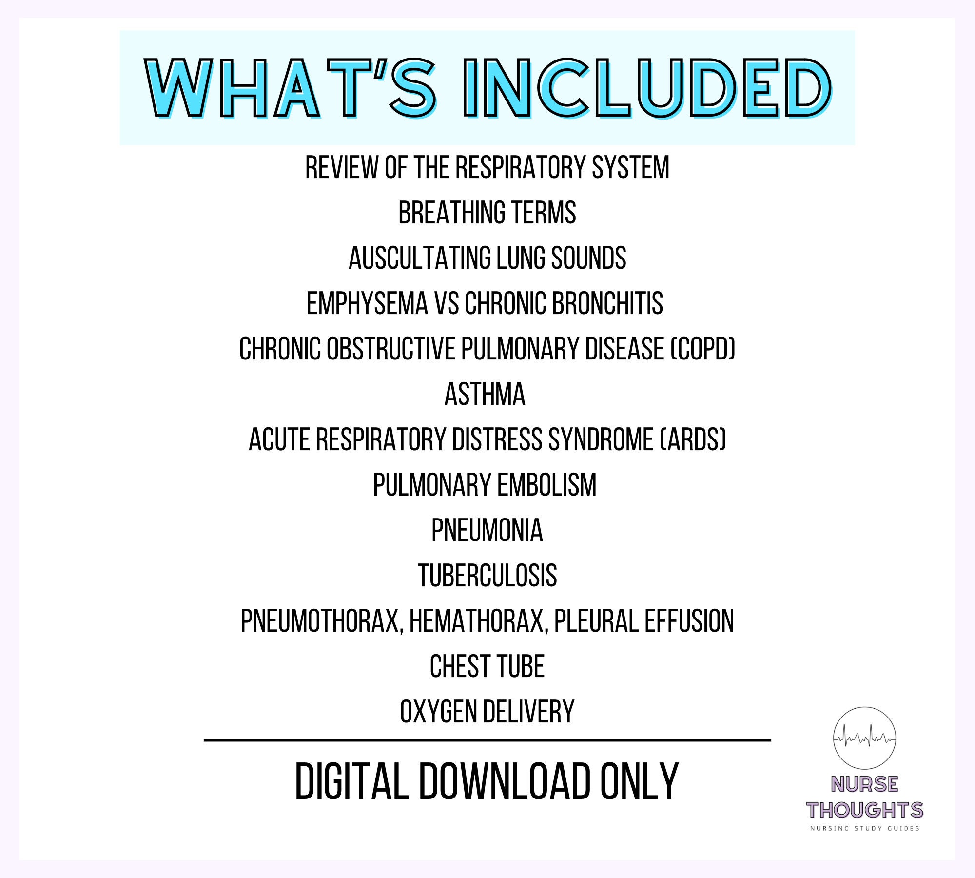 Respiratory Notes, Med Surg Bundle, Pharmacology Notes, Nursing Study ...