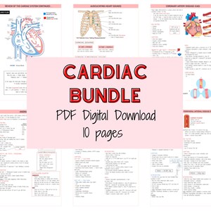 Cardiac Bundle Notes Nursing Study Guide Med Surg Notes - Etsy