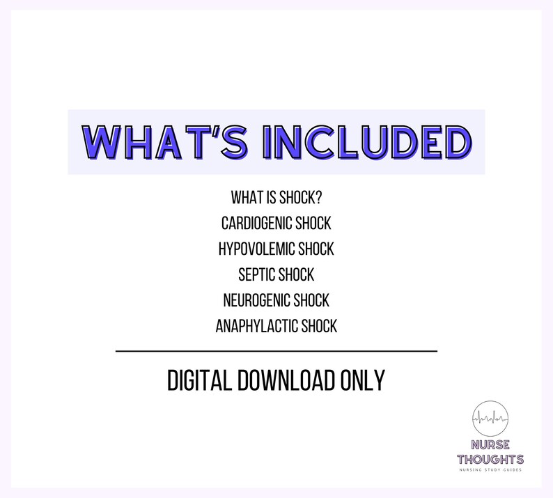 Types of Shock Shock Nursing School Notes Med Surg Bundle - Etsy