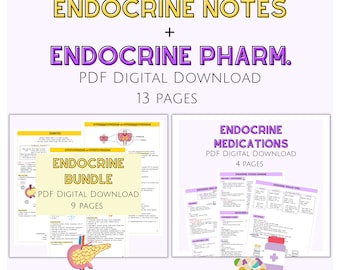 Endocrine System Nursing Study Guide Endocrine Disorders - Etsy