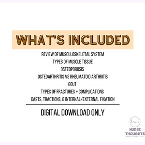 Musculoskeletal Bundle, Musculoskeletal Disorders, Med Surg Bundle, Med ...