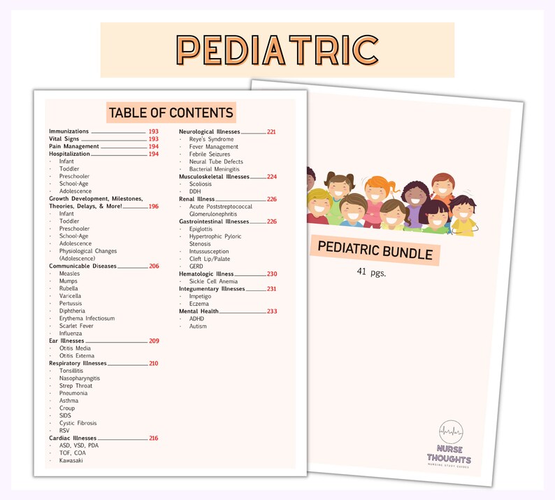 Maternity & Pediatric Bundle Notes, Ob/maternity Notes, Pediatric Notes ...