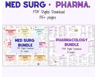 Pharmacology Bundle Nursing Notes Nursing Study Guide - Etsy