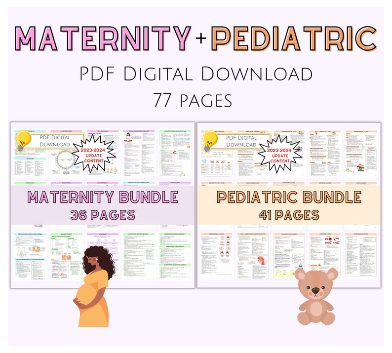 Maternity & Pediatric Bundle Notes, Ob/maternity Notes, Pediatric Notes ...