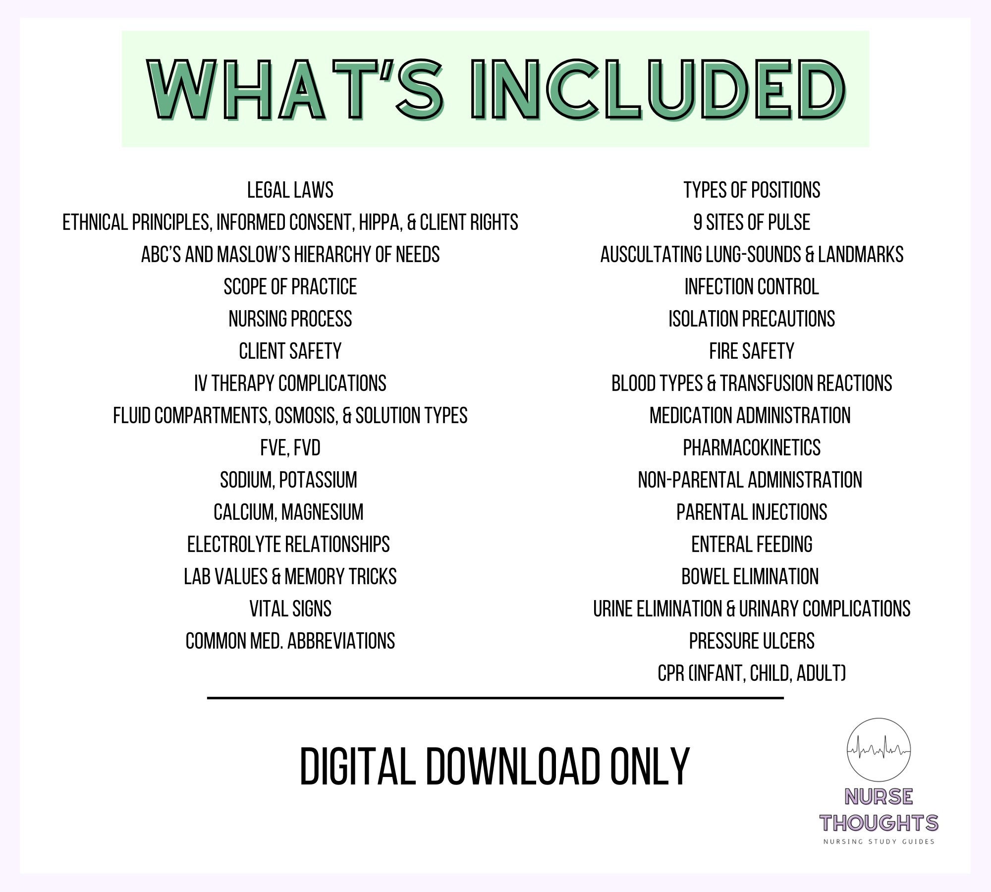 Fundamental of Nursing Fundamental Bundle Notes Nursing - Etsy