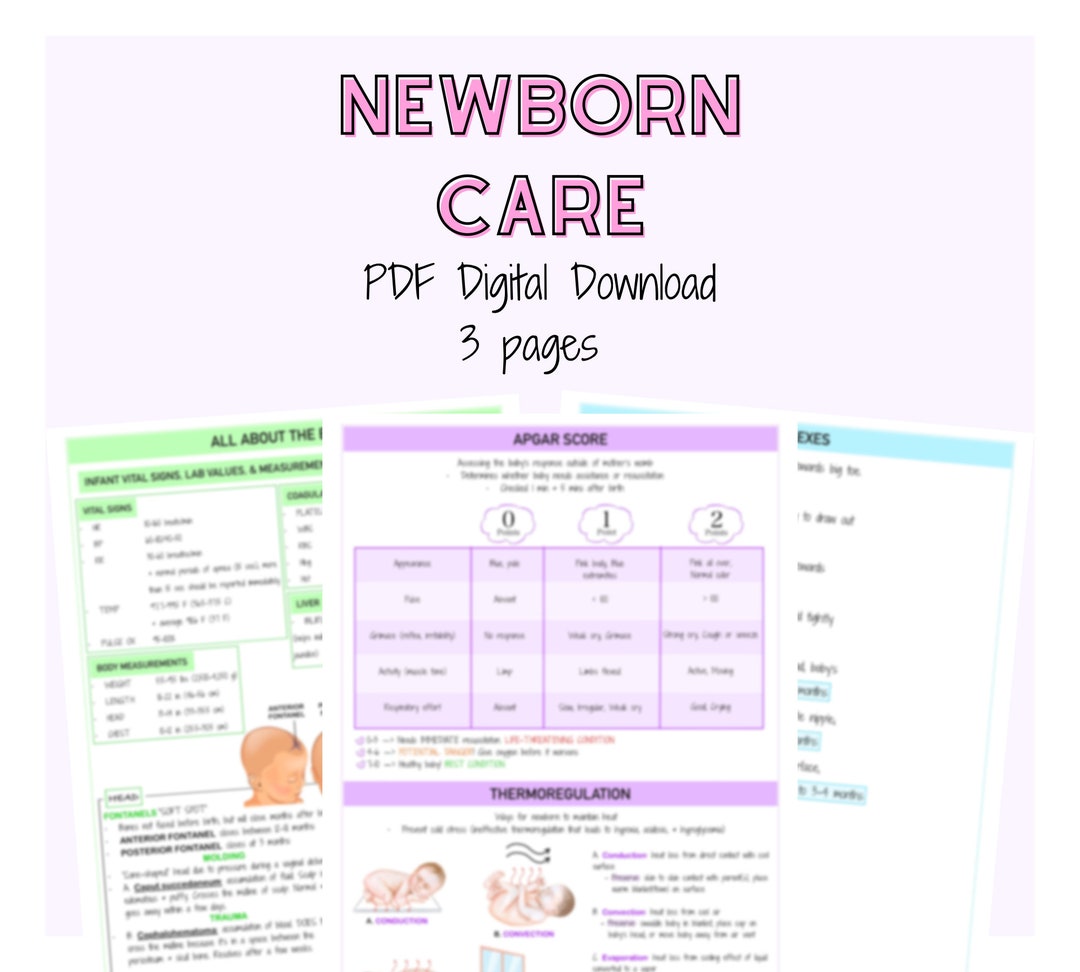 Newborn Care, Ob/maternity Nursing Notes, APGAR Score, Infant Vital ...