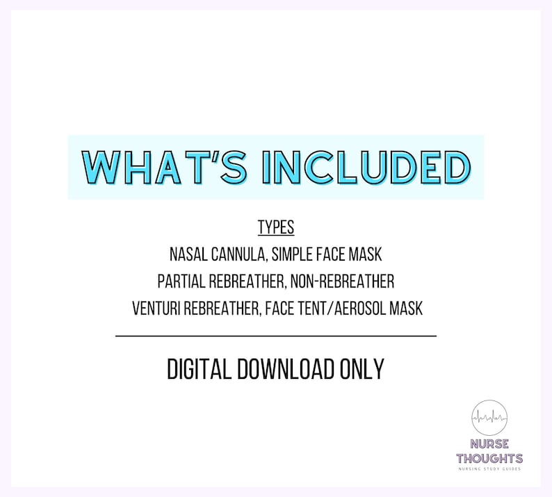 Oxygen Delivery Devices, Oxygenation, Respiratory Nursing Notes ...