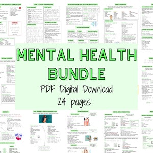 Psychiatric Mental Health Bundle Nursing Study Guides - Etsy