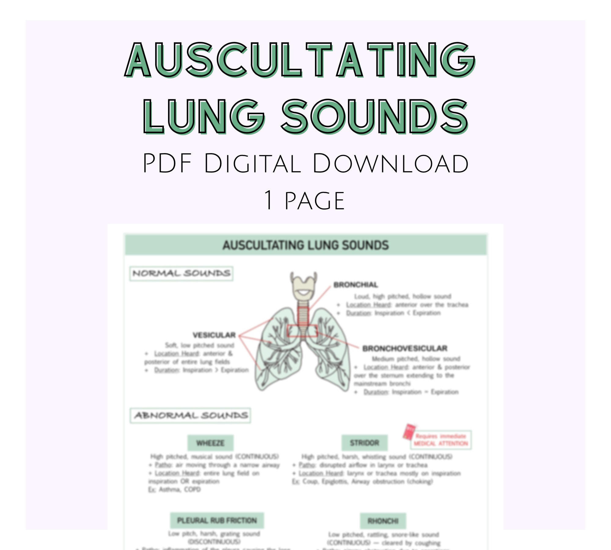 Auscultating Lung Sounds, Nursing Notes, Clinical Notes, Nursing Study ...