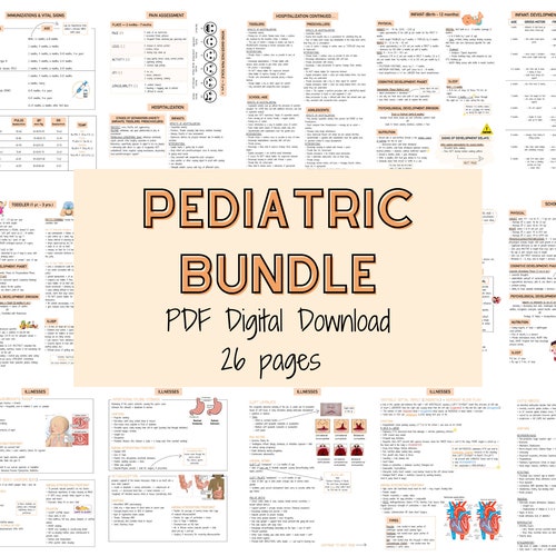 Pediatric Bundle Pediatric Basics Pediatrics Nursing Notes - Etsy