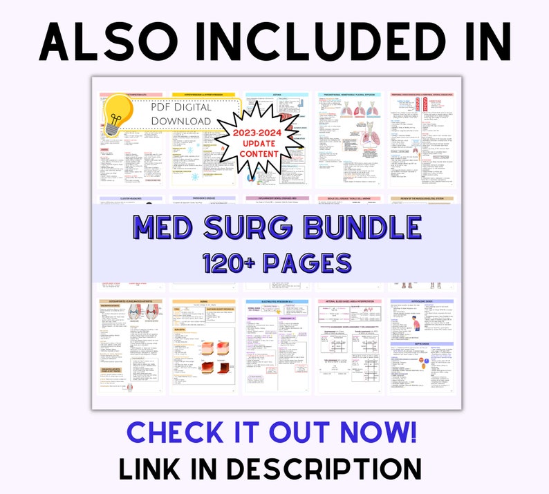 Respiratory System and Disease, Med Surg, Med Surg Nursing Study Bundle ...