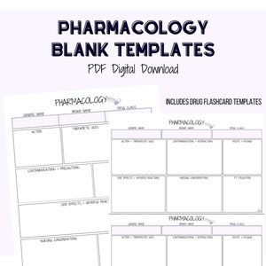 Pharmacology Bundle, Nursing Notes, Nursing Study Guide, Instant ...