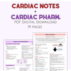 Cardiac Bundle Notes, Med Surg Notes, Pharmacology Notes, Nursing Study ...