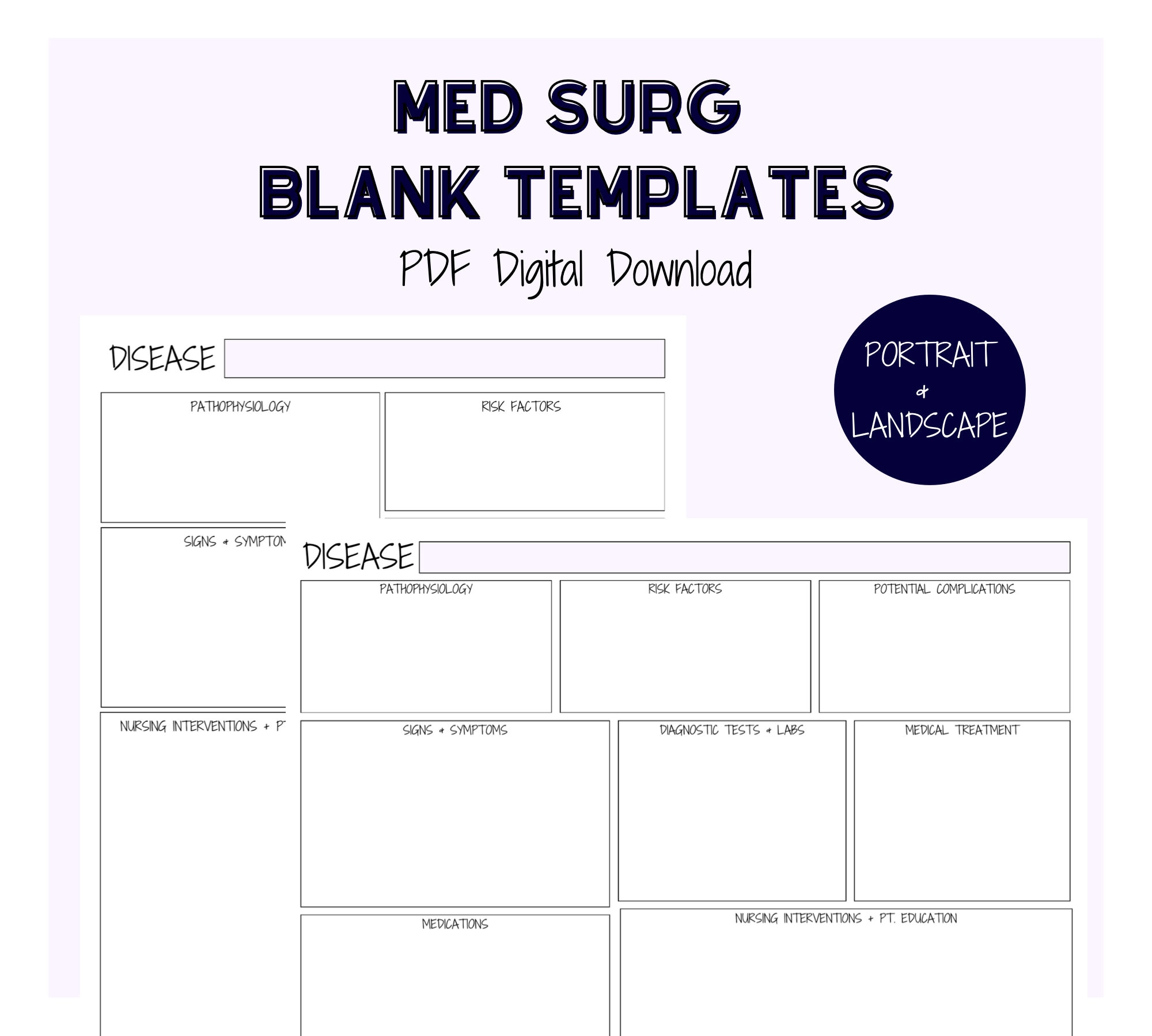 Med Surg Bundle, Med Surg Study Guide Bundle, Nursing Notes, Digital ...