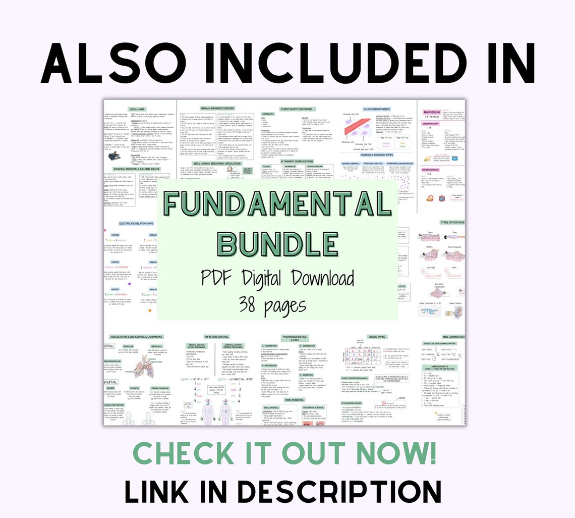 Lab Values & Memory Tricks Fundamental Nursing Notes NCLEX - Etsy