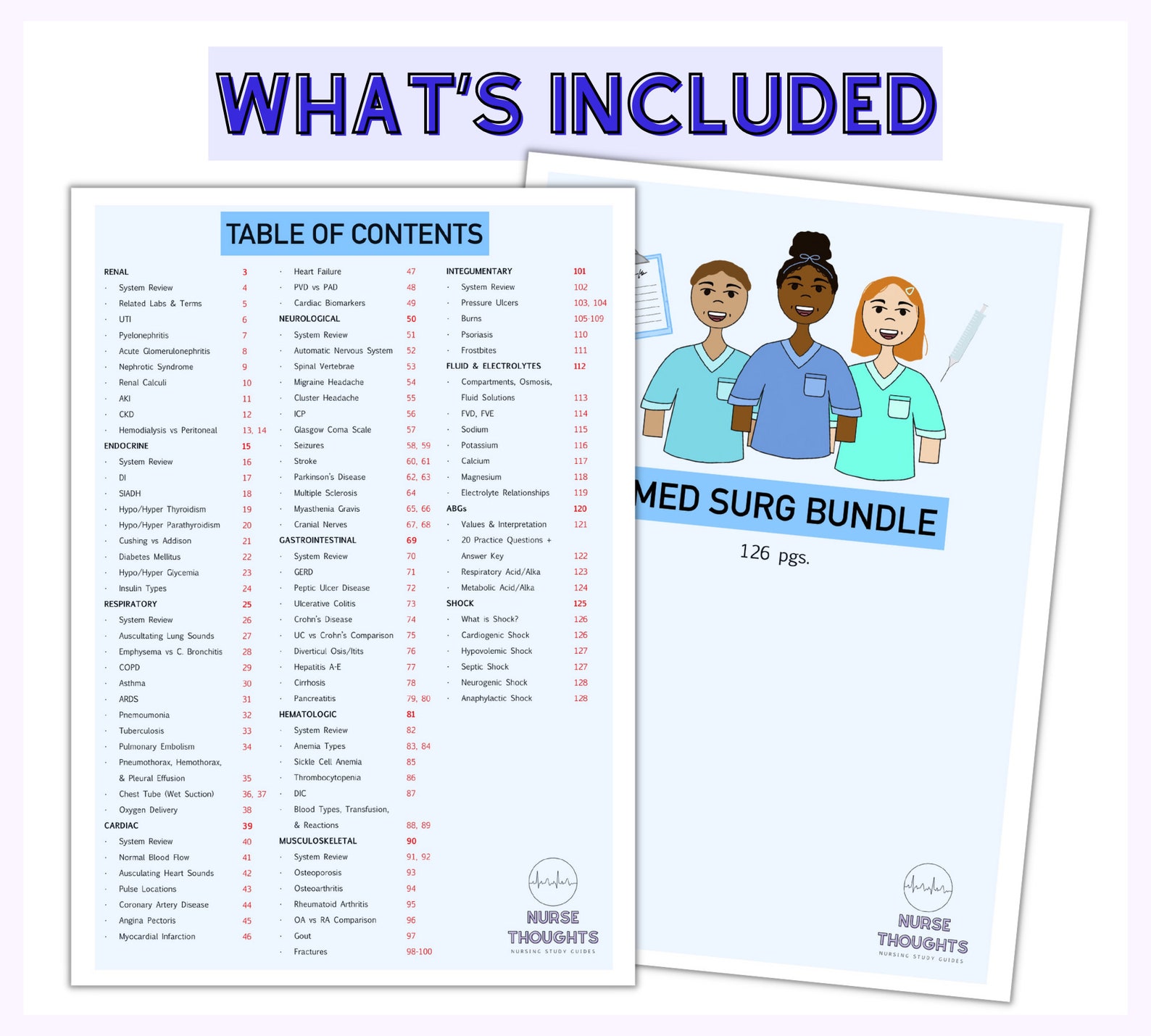 Med Surg Bundle, Med Surg Study Guide Bundle, Nursing Notes, Digital ...