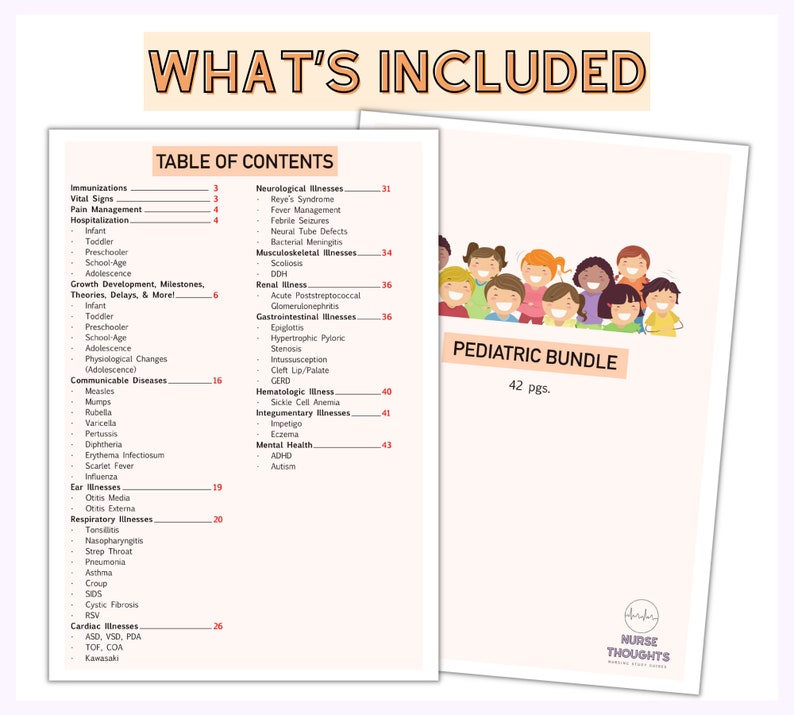 Pediatric Bundle, Pediatric Basics, Pediatrics Nursing Notes, Vital ...