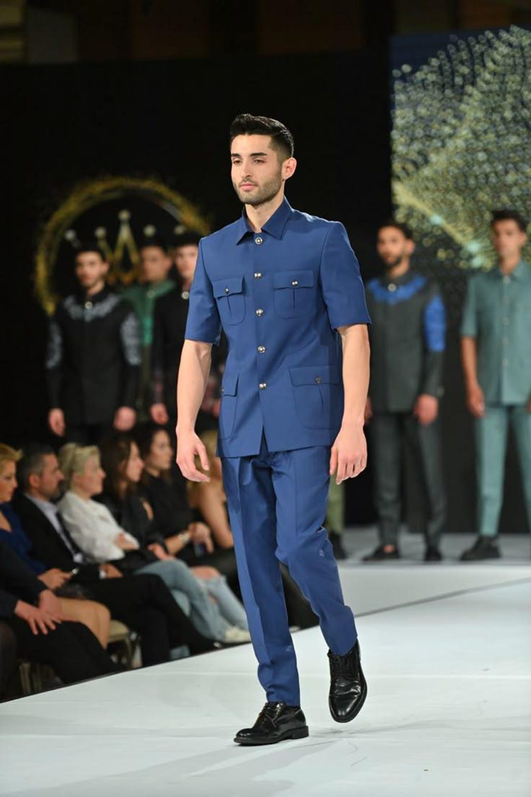 Blue Formal Wear Full Sleeve Safari Suit for Men. - Etsy