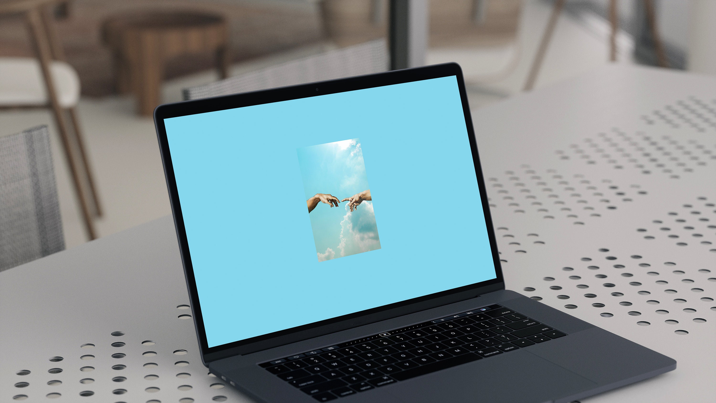 Michelangelo's Creation of Adam Clear Sky Wallpaper | Desktop Wallpaper ...