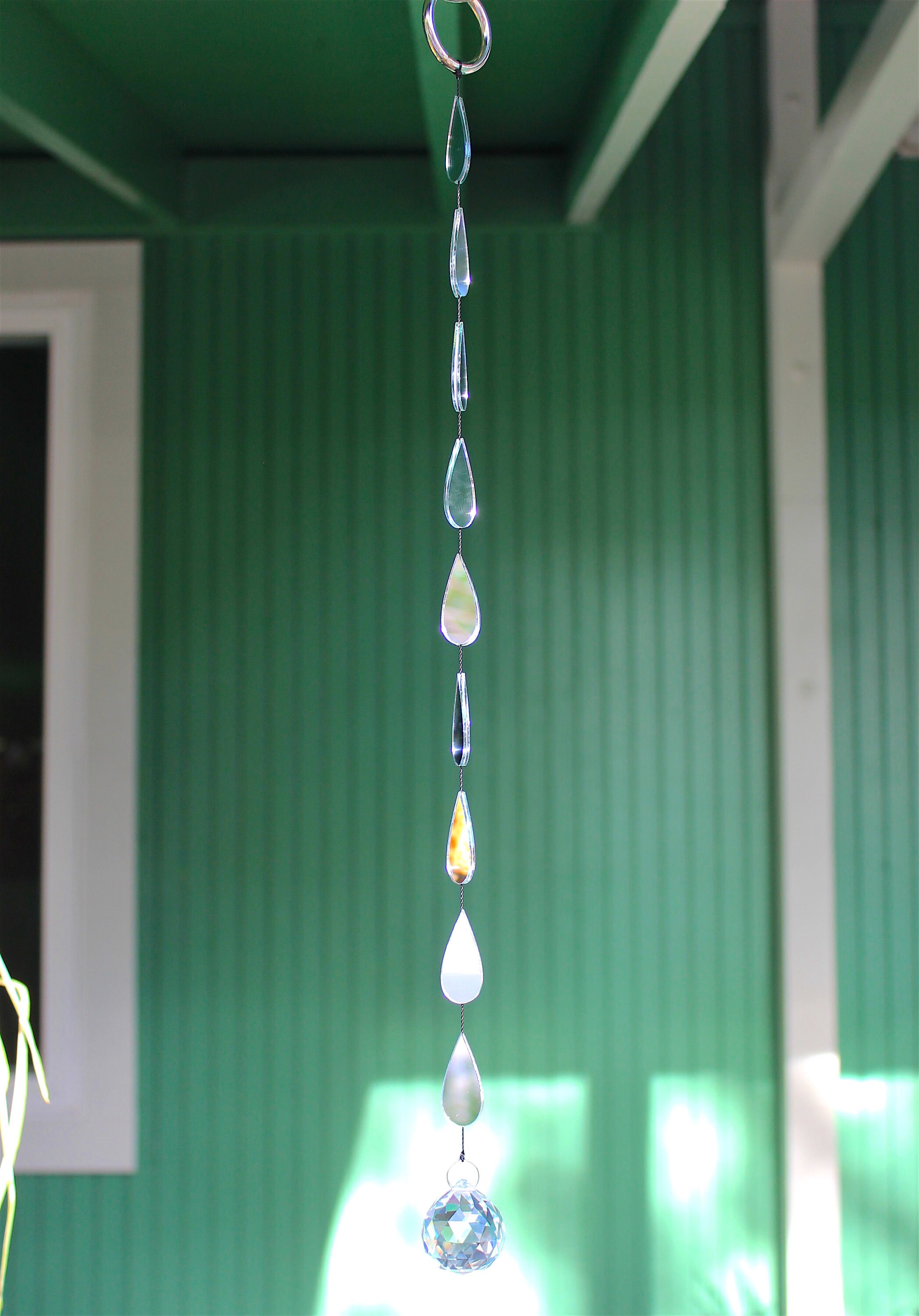 Hanging Sun-catcher String Garland With Silver Teardrop - Etsy