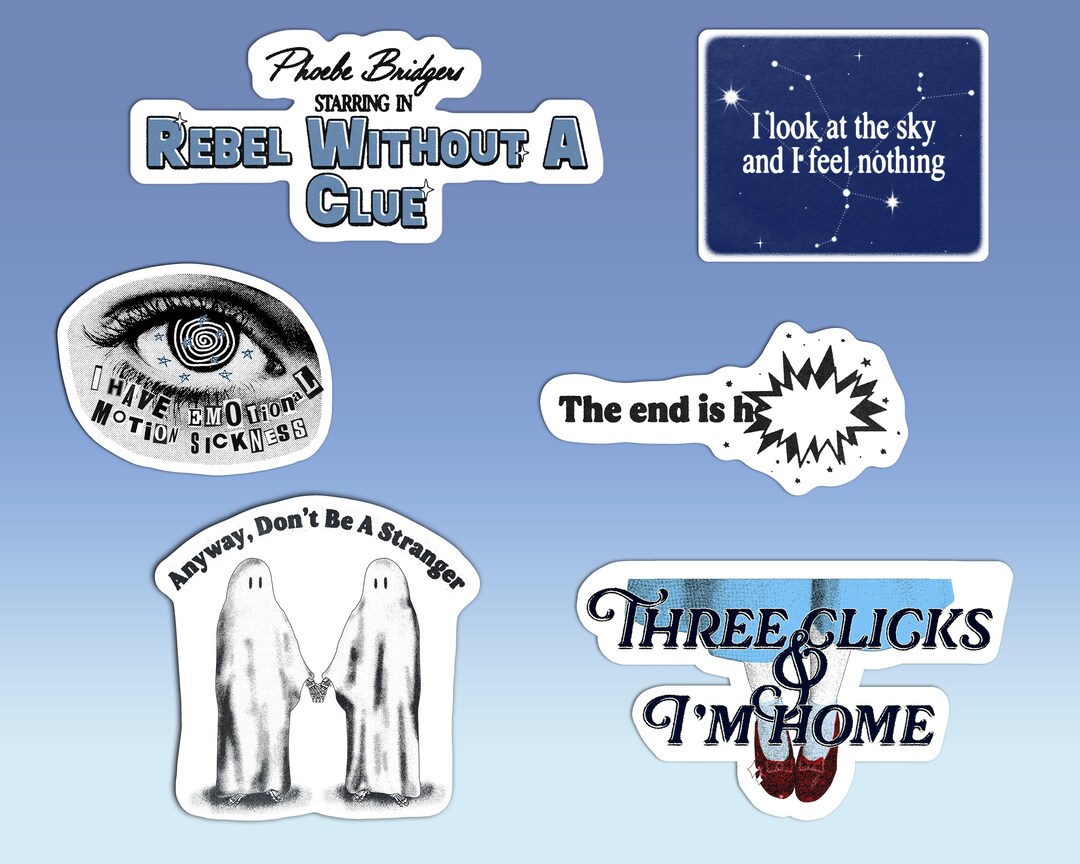 Phoebe Sticker Pack Trendy Collage Cute Stickers Punisher Stranger in ...