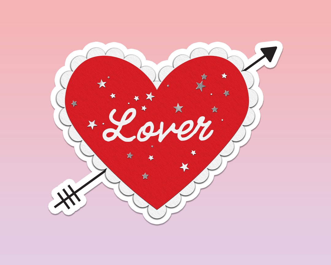 Lover Heart Taylor Sticker Swiftie Love Merch Lovecore the Archer - Etsy