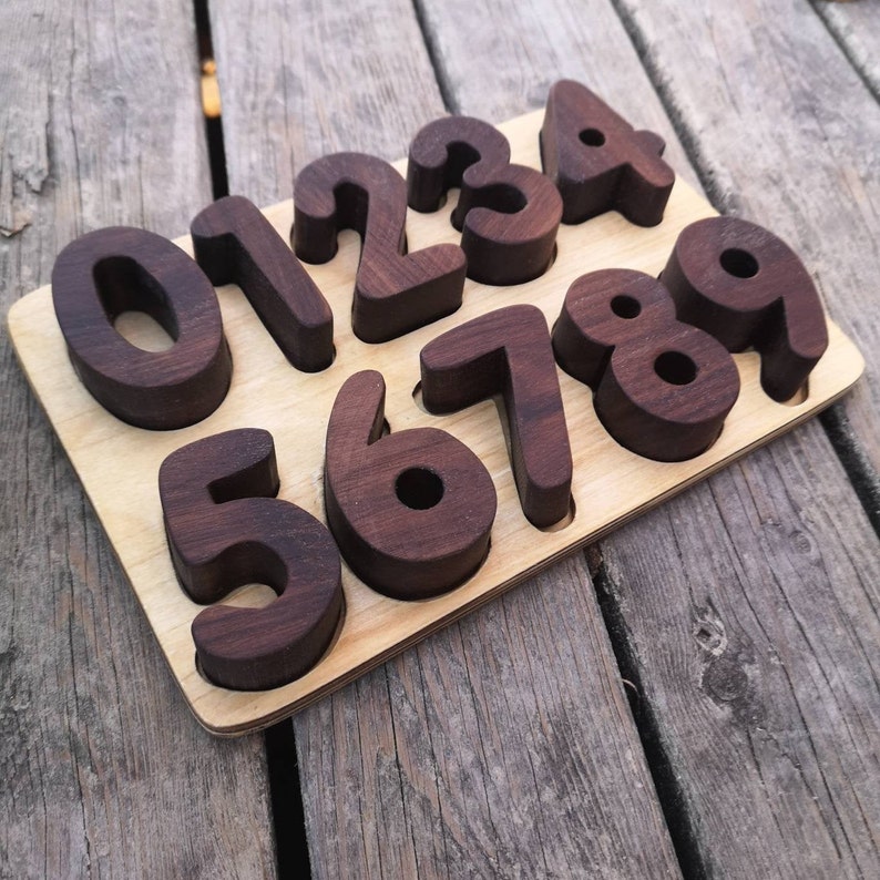 Number Puzzle / Wooden Number Puzzle / Wood Numbers / | Etsy Canada