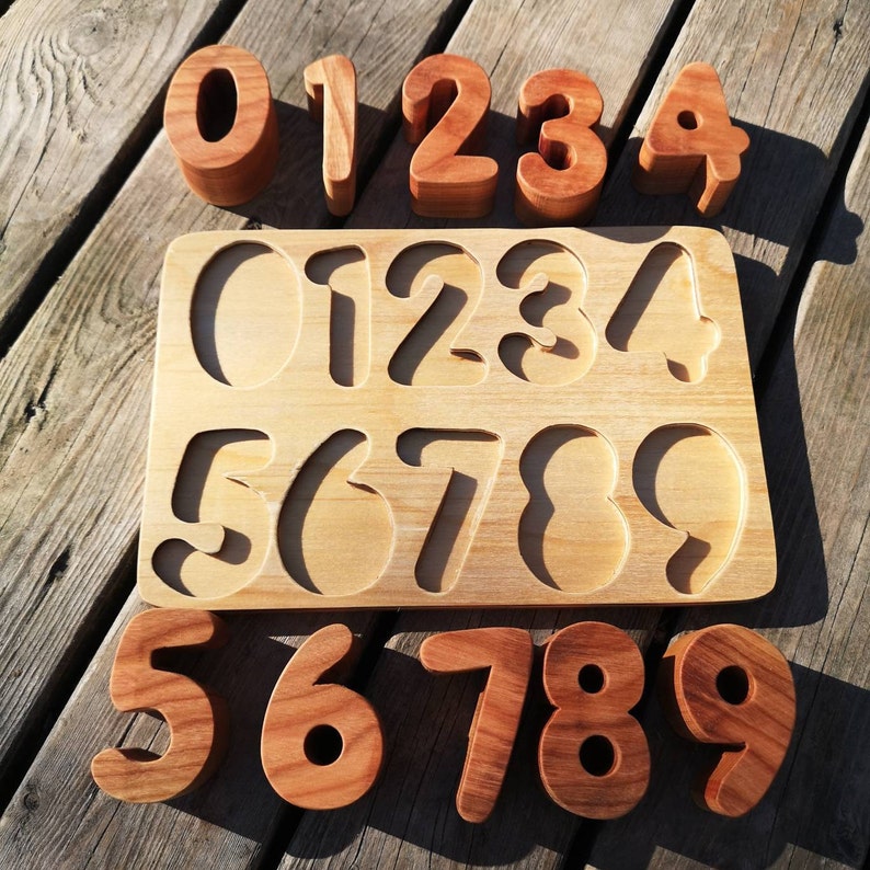 Number Puzzle / Wooden Number Puzzle / Wood Numbers / - Etsy Canada
