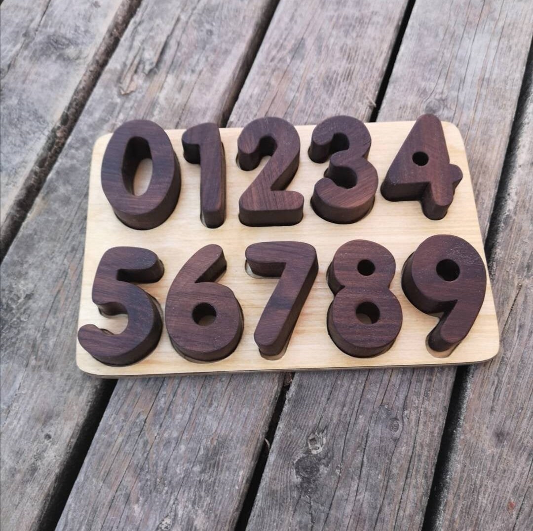 Number Puzzle / Wooden Number Puzzle / Wood Numbers / - Etsy Canada