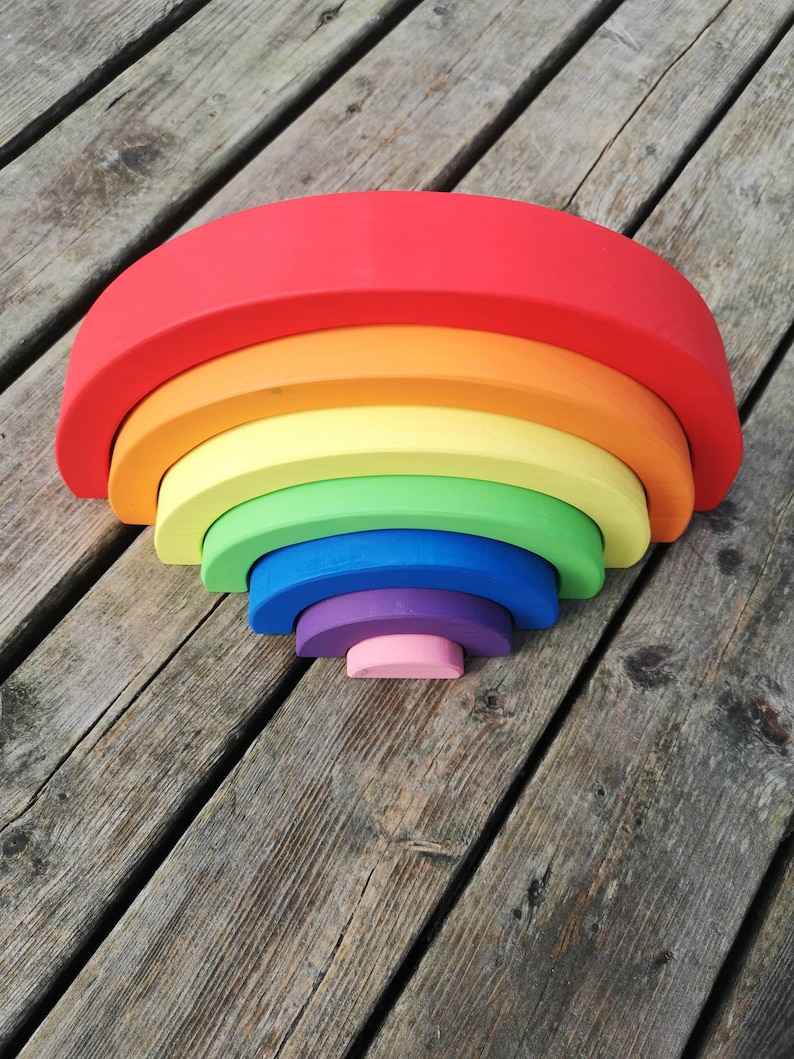Rainbow Stacker / Stacking Rainbow / Pastel Rainbow / Wooden - Etsy Canada